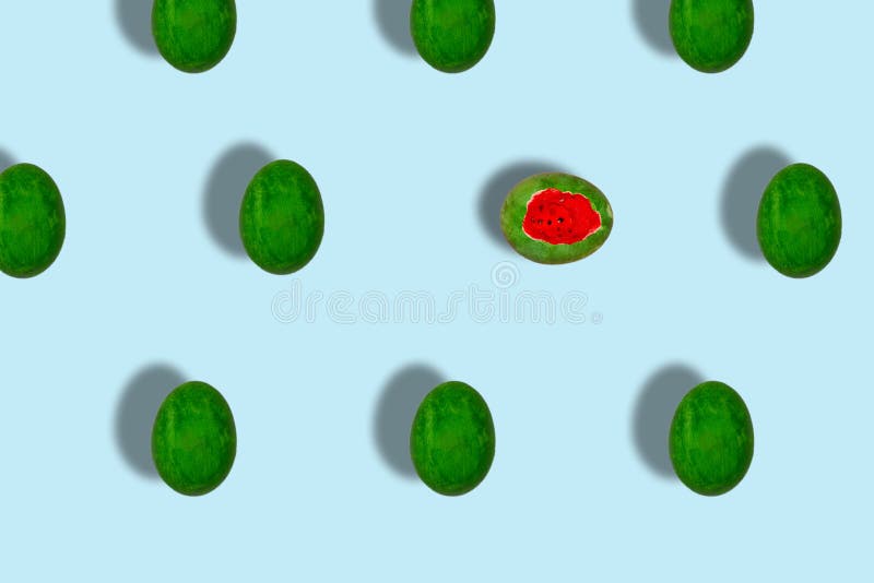 Break the Pattern, Easter Egg Painted Like Watermelon, Copied ...