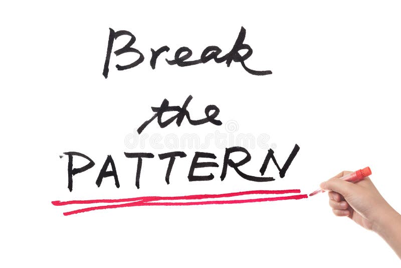 Break the pattern stock image. Image of script, creativity - 54975419