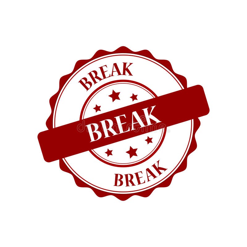 Break stamp illustration stock vector. Illustration of round - 106965653