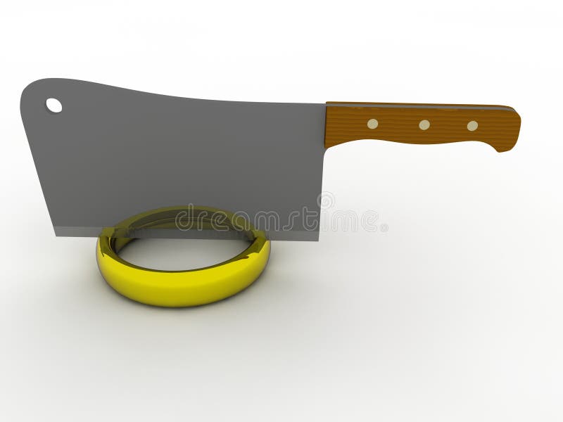 Break the ring stock illustration. Illustration of divorce - 11173146