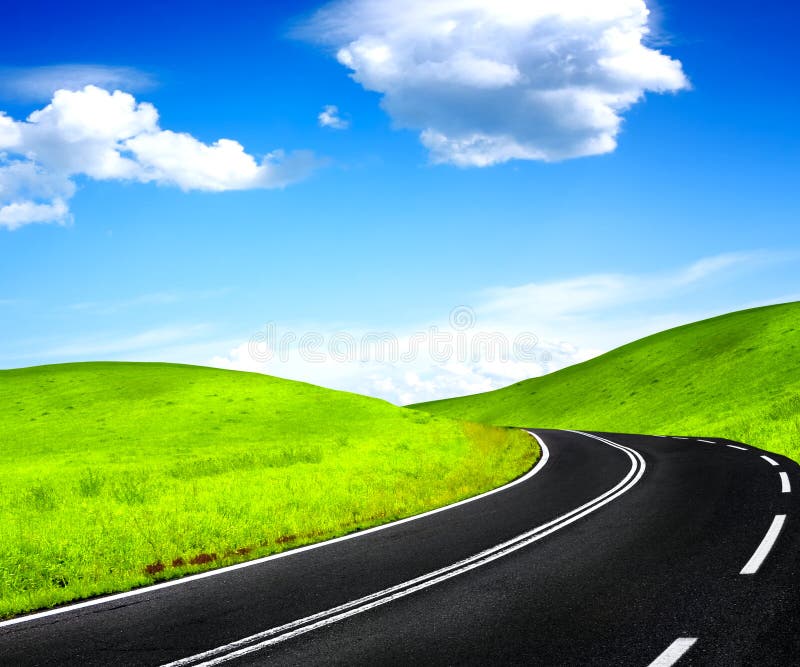 Road stock photo. Image of meadow, motion, cloud, drive - 11220102
