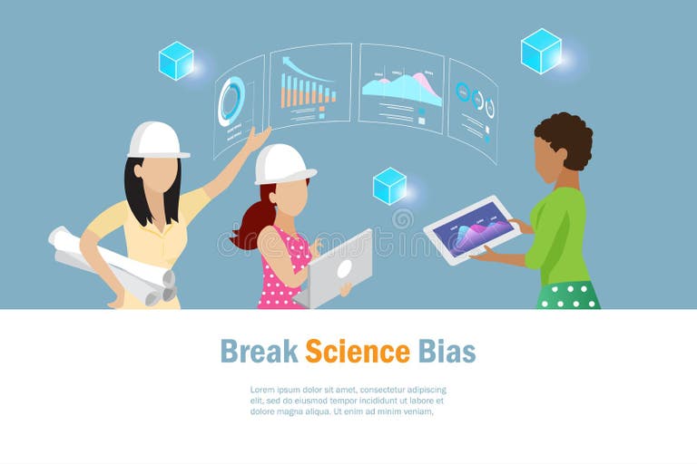 Break the Science Bias Concept. Diversity Woman Engineering Discuss ...