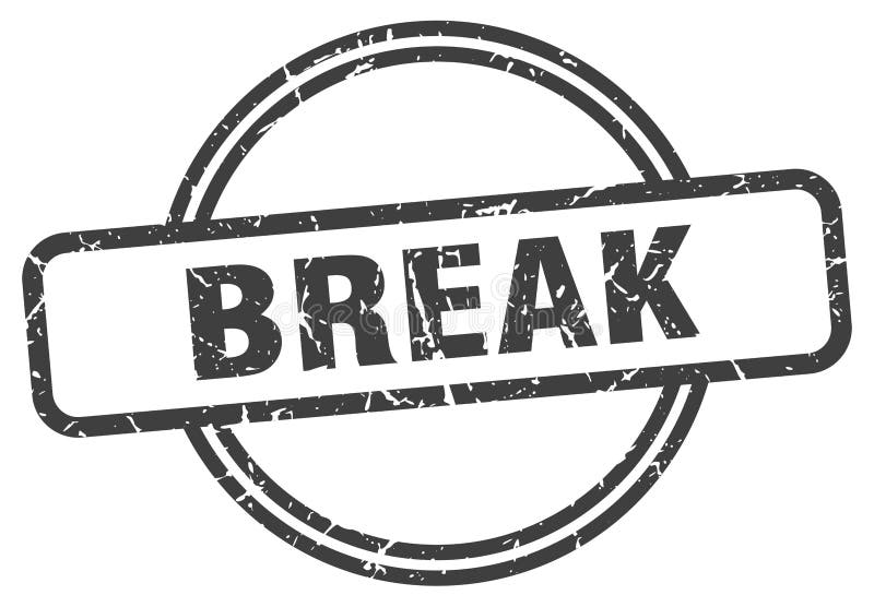 Break stamp stock vector. Illustration of sign, seal - 148440346