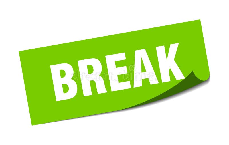 Break sticker. stock vector. Illustration of label, white - 158773975