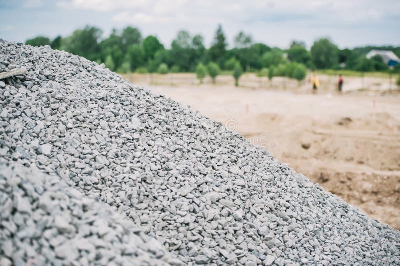 Break Stones on Construction Site. Breakstone Background Stock Photo ...