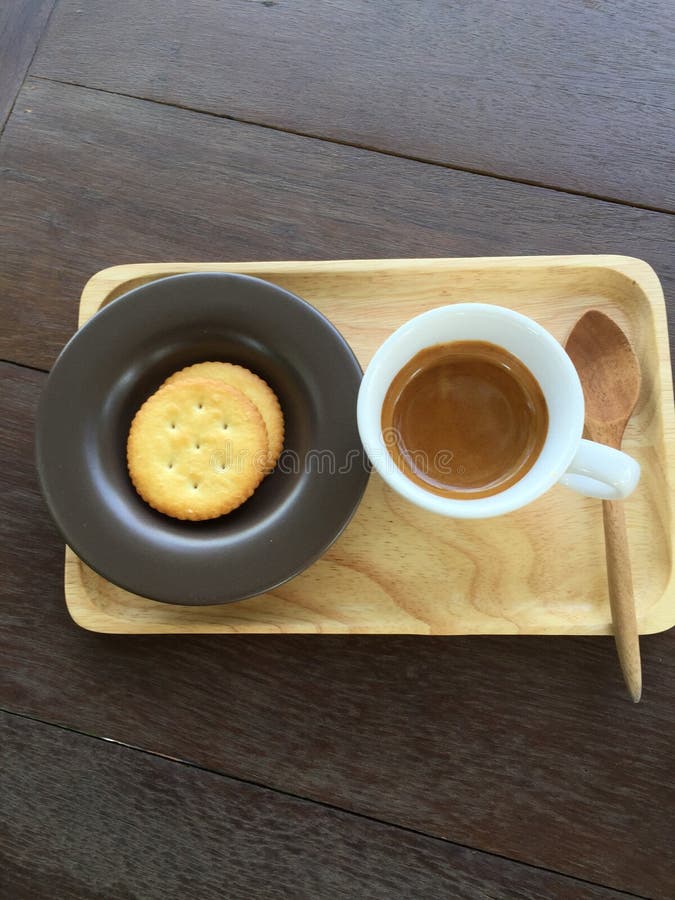 Break time with cofee stock image. Image of tray, biscuit - 63381723