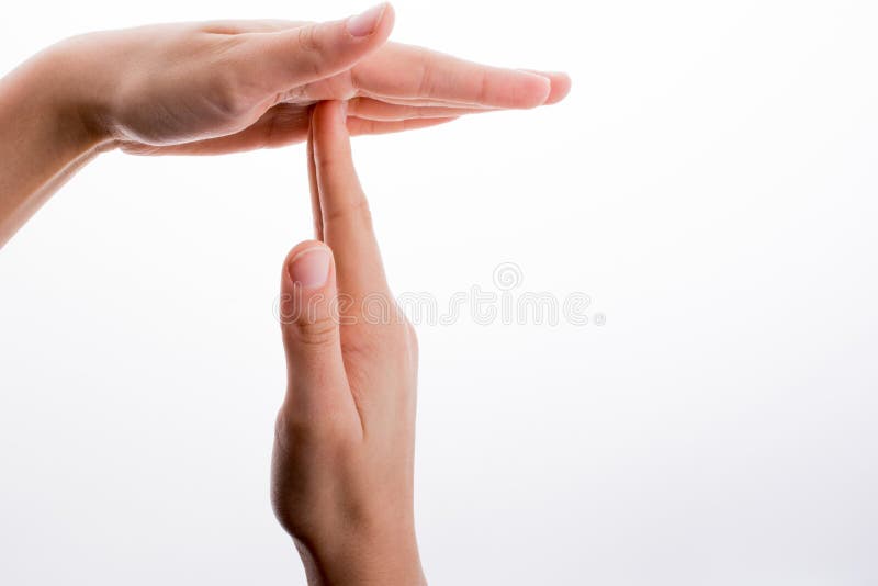 Break time hand gesture stock photo. Image of symbol - 119269486