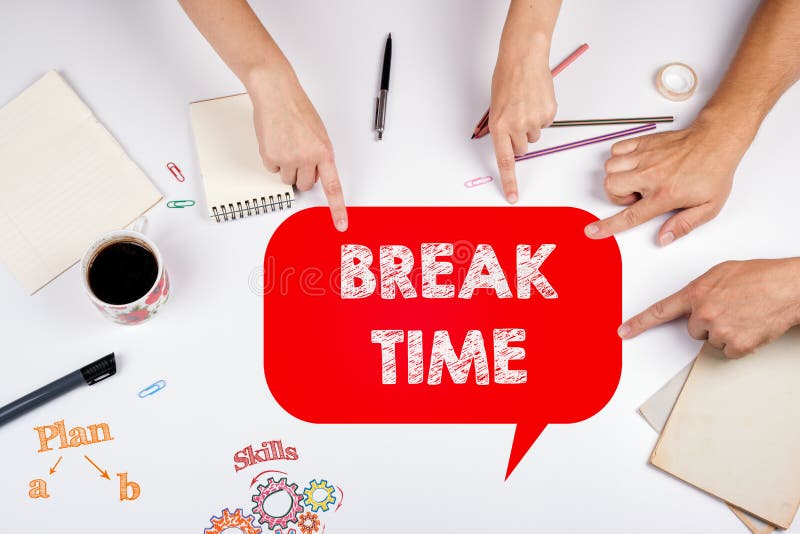 Break Time. the Meeting at the White Office Table Stock Image - Image ...
