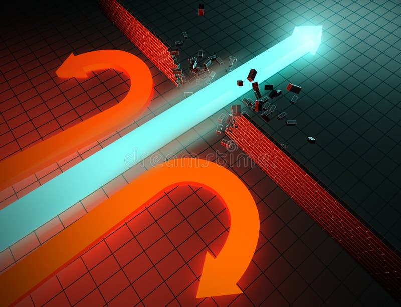 Break through to success stock illustration. Illustration of ...