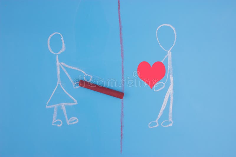 Break up concept stock illustration. Illustration of blue - 118688414