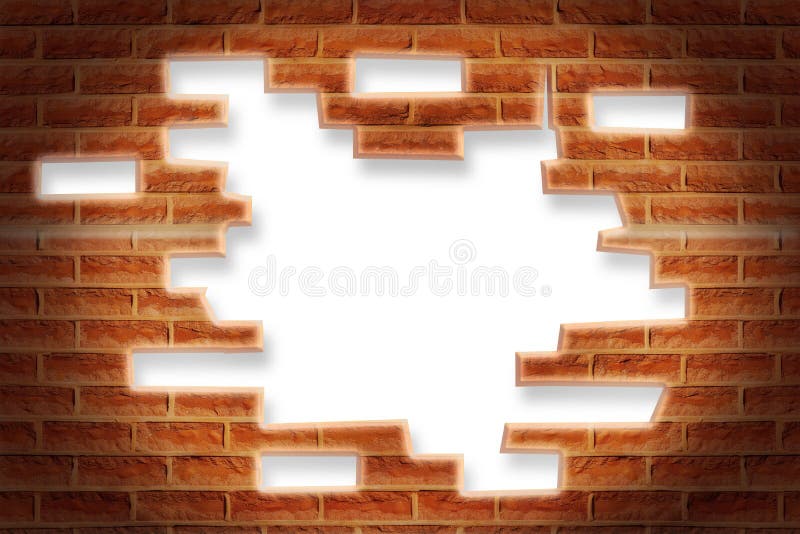 Break the wall stock illustration. Illustration of light - 33055476
