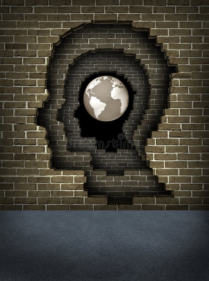 Break through the Walls To Success Stock Illustration - Illustration of ...
