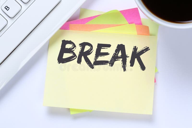 Break Work Lunch Working Relax Business Desk Stock Image - Image of ...