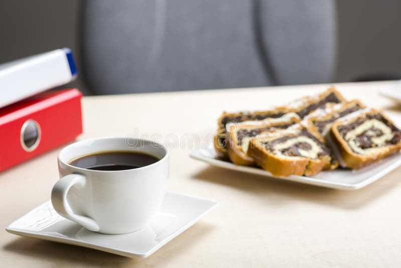 A Break at Work - Time for Something Sweet. Stock Photo - Image of seed ...