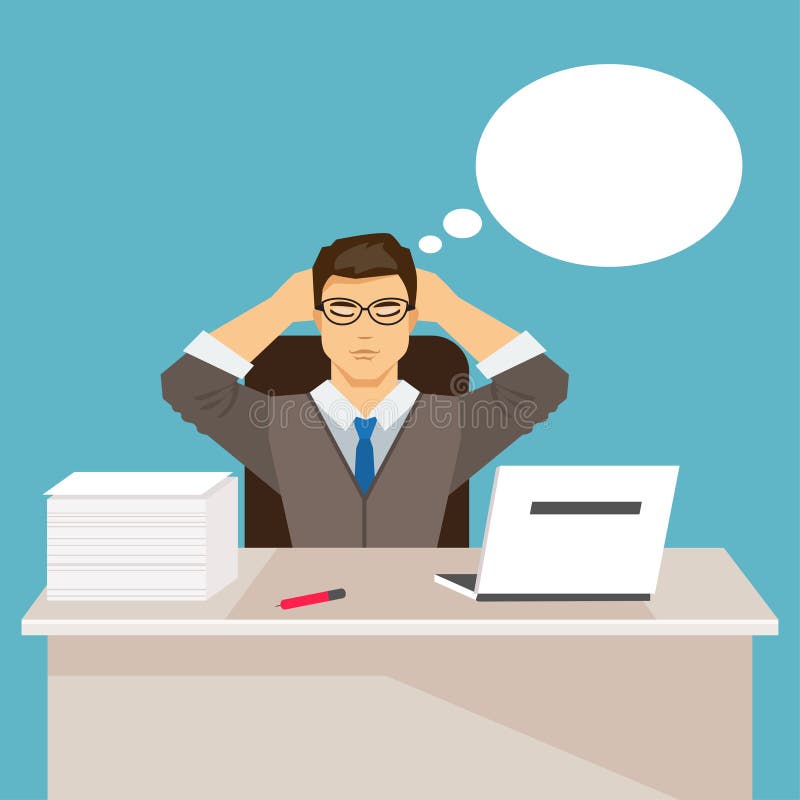 Break at Work. Vector Illustration Stock Vector - Illustration of ...
