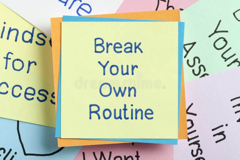 Break Your Own Routine stock image. Image of modern, decision - 87701047