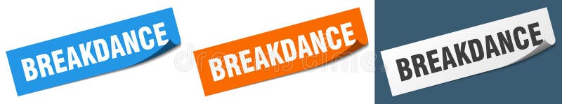 Breakdance Banner. Breakdance Speech Bubble Label Set. Stock Vector ...