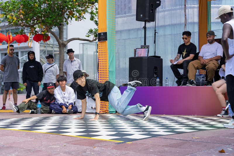 Breakdance Battle Contest at Aotea Square Editorial Stock Photo - Image ...