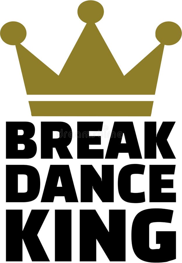Breakdance king stock vector. Illustration of logo, golden - 92253004