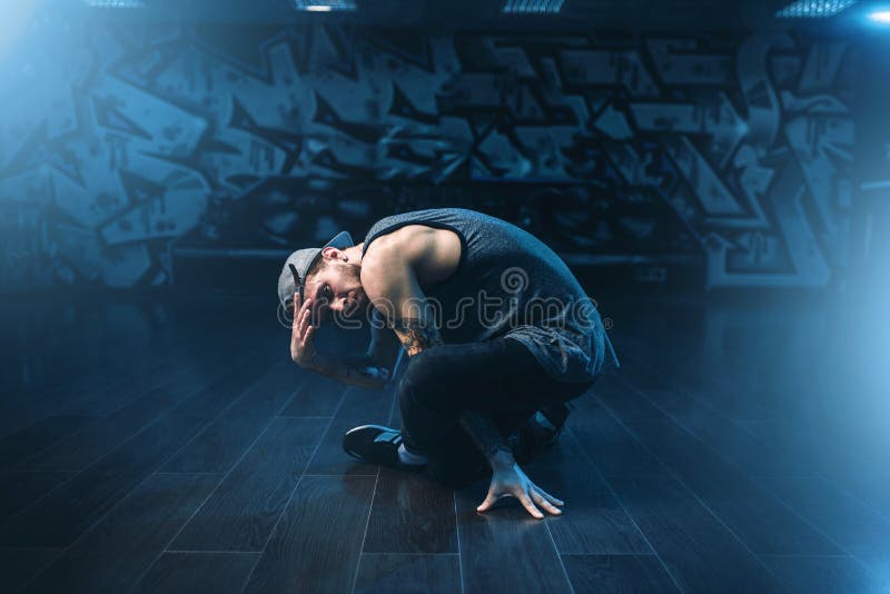 Breakdance Performer Posing in Dance Studio Stock Photo - Image of ...