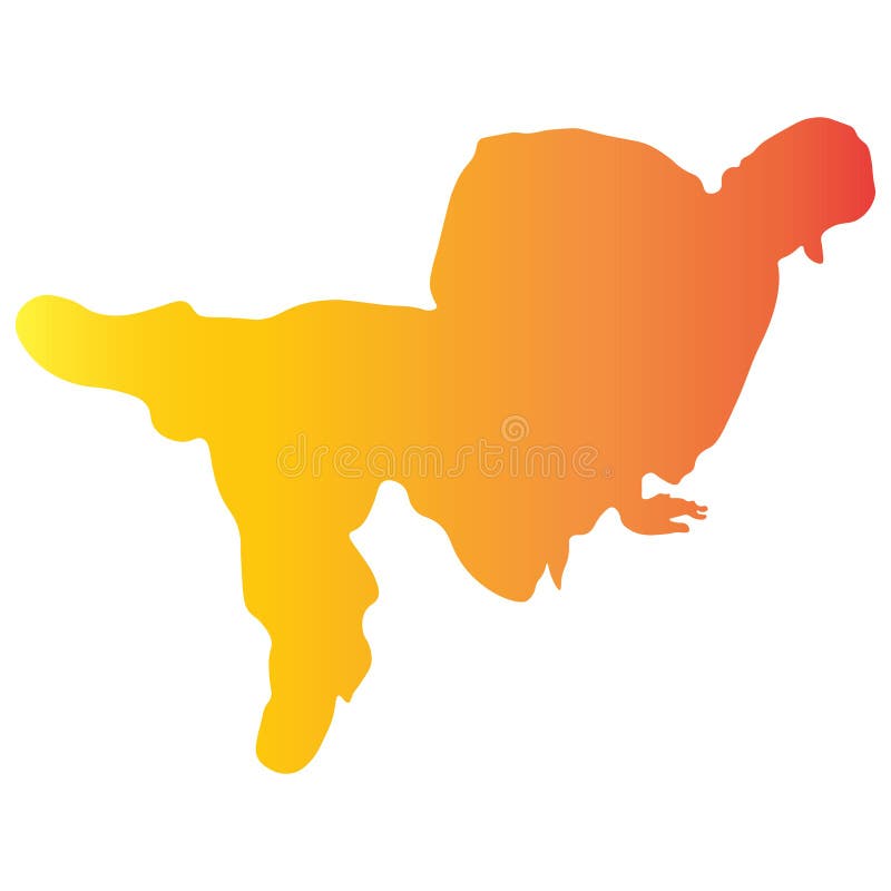 Breakdance Silhouette Isolated on White Background. Flat Vector ...