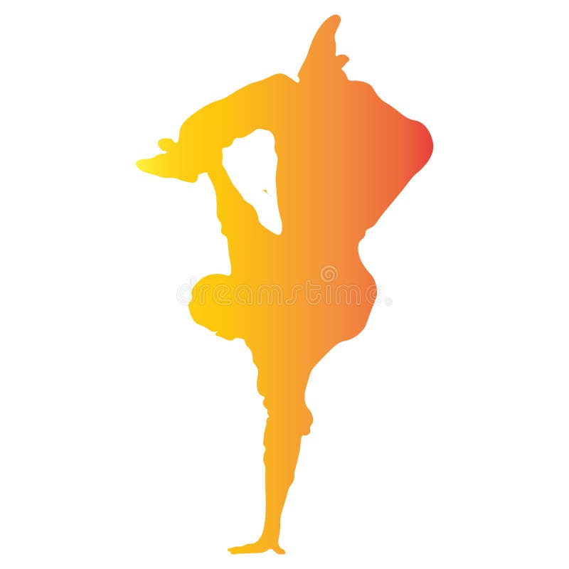 Breakdance Silhouette Isolated on White Background. Flat Vector ...