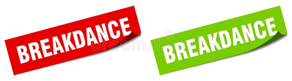 Breakdance Sticker. Breakdance Sign Set Stock Vector - Illustration of ...