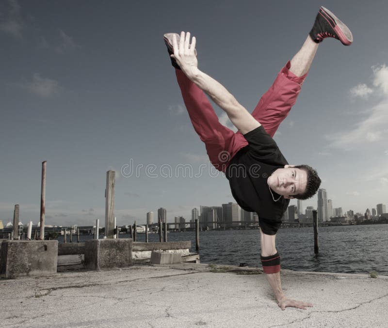 Young male dancer stock image. Image of breakdance, balance - 27023027