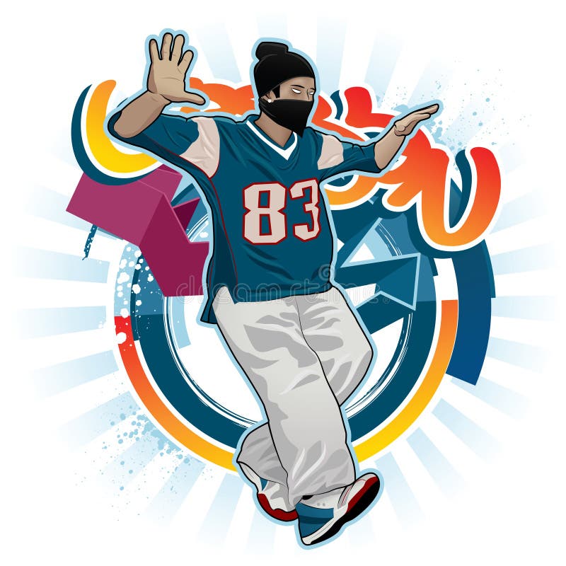 Breakdancer stock vector. Illustration of design, graffiti - 9459389
