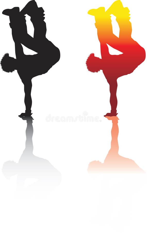 Breakdancer handstand stock vector. Illustration of handstand - 9861907