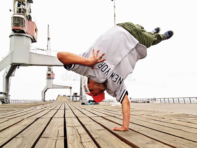 Breakdancer jumping stock image. Image of dance, dancer - 17005463