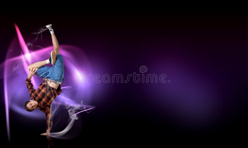 Breakdancer Standing on Hand Stock Photo - Image of moving, movement ...