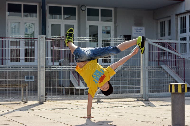 Breakdancer on the street stock image. Image of male - 33948597