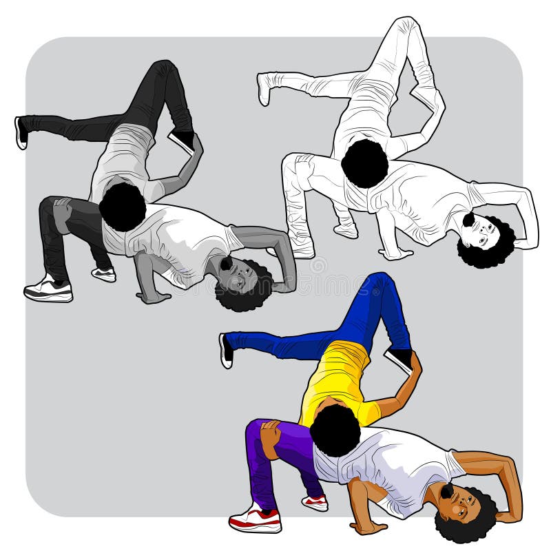 Breakdancers duo stock vector. Illustration of breakdancers - 83907086