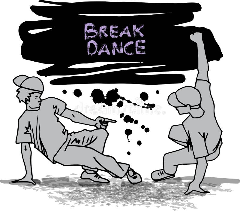Breakdancers stock illustration. Illustration of breakdance - 70463642