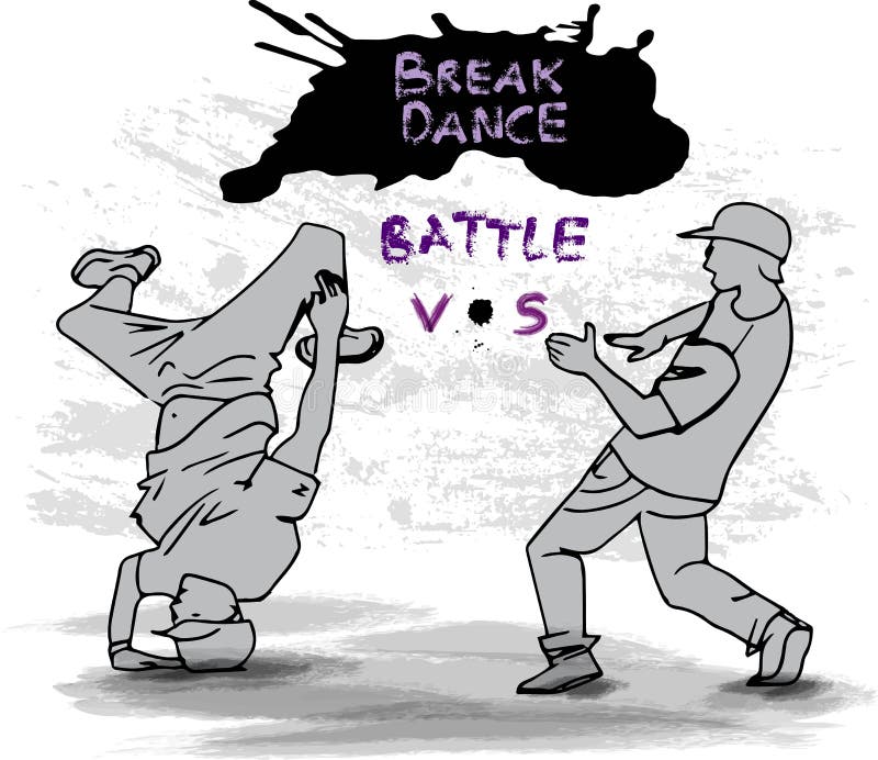 Breakdancers stock illustration. Illustration of posture - 70466480