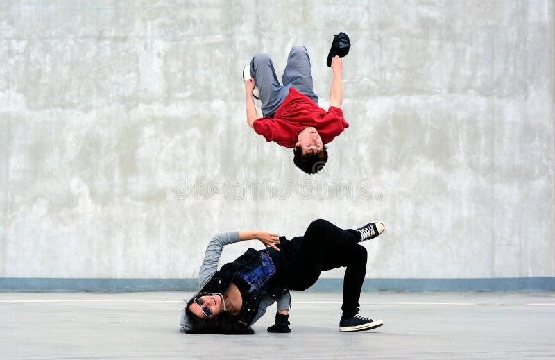 Breakdancers on the street stock image. Image of dancer - 41027801