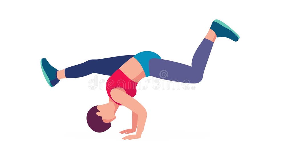 Breakdancing Move Icon, Street Dance Performer, Vector Design ...