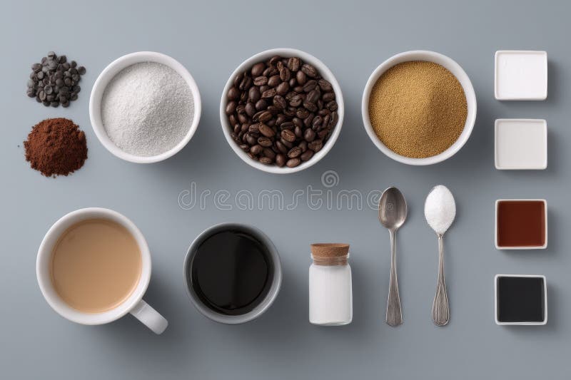 Breakdown of Caffeine Sources with Various Ingredients Arranged ...