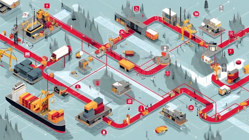 Breakdown in Global Logistics â€ Infographic-Style Illustration of U.S ...