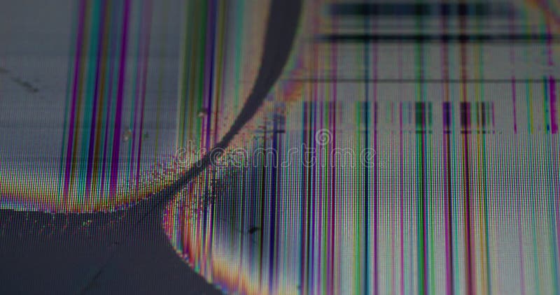 Analog Static Damaged TV Pixel Error Color Line Stock Footage - Video ...