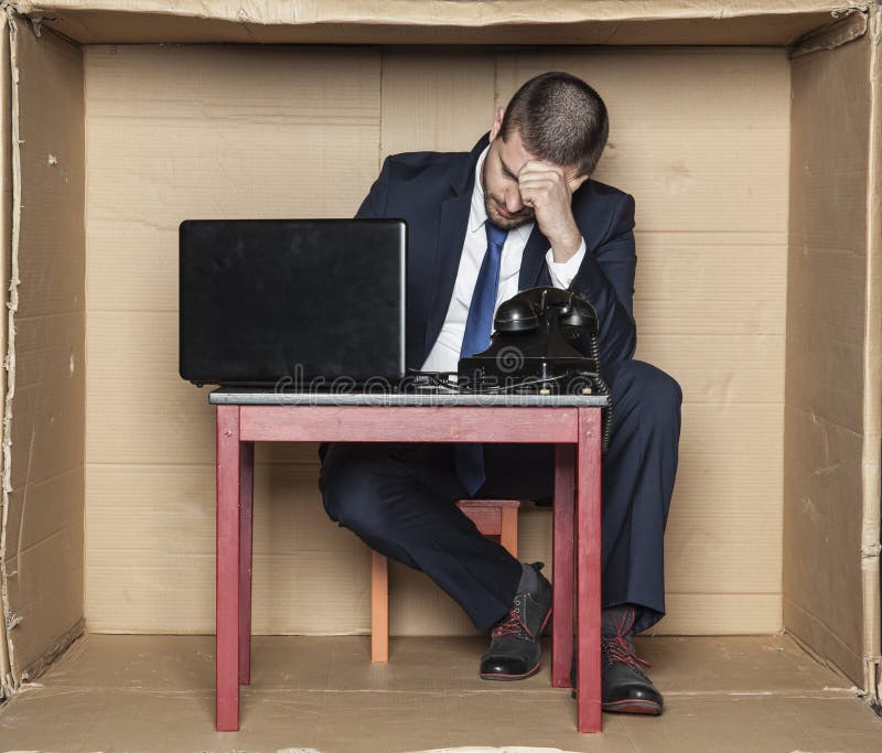Breakdown at Work, Office Situation Stock Image - Image of business ...
