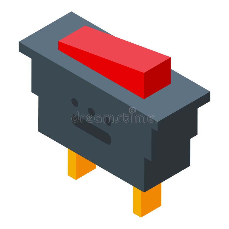 Breaker Button Icon, Isometric Style Stock Vector - Illustration of ...