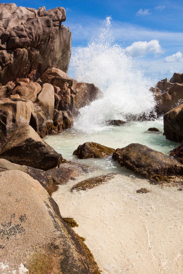 Breaker and rocks stock image. Image of rocks, coastline - 31901215