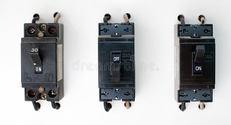Breaker switch stock image. Image of fuse, cables, line - 28696727