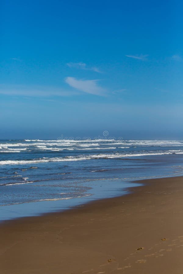 Breakers Coming Down on Heceta Beach in Florence, Oregon Stock Image ...