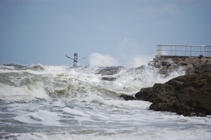 Breakers on the Jetty stock image. Image of jetty, ponce - 868685