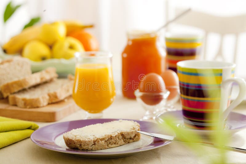 Breakfast stock image. Image of orange, table, marmalade - 13105511