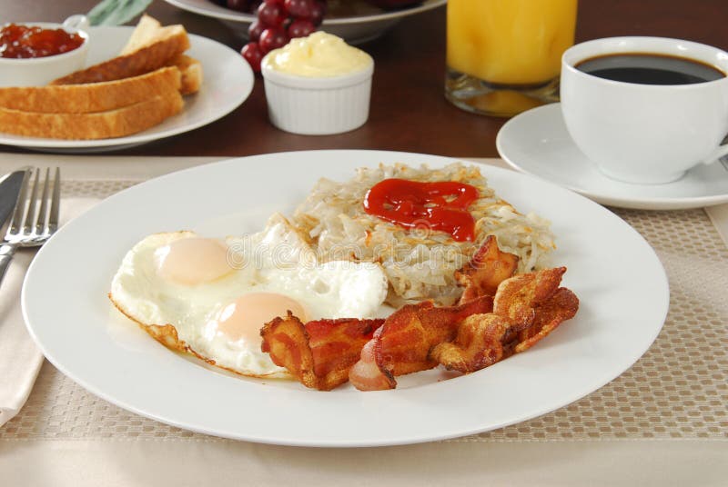Breakfast stock image. Image of eggs, food, brown, bread - 17347199