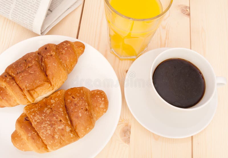 Breakfast stock image. Image of breakfast, drink, newspaper - 21418817